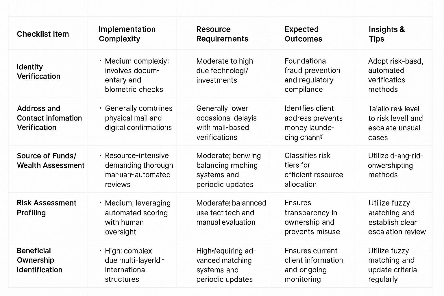 7-Point KYC Checklist Comparison